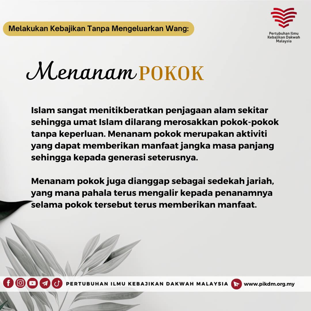 Menanam Pokok – Pertubuhan Ilmu Kebajikan Dakwah Malaysia